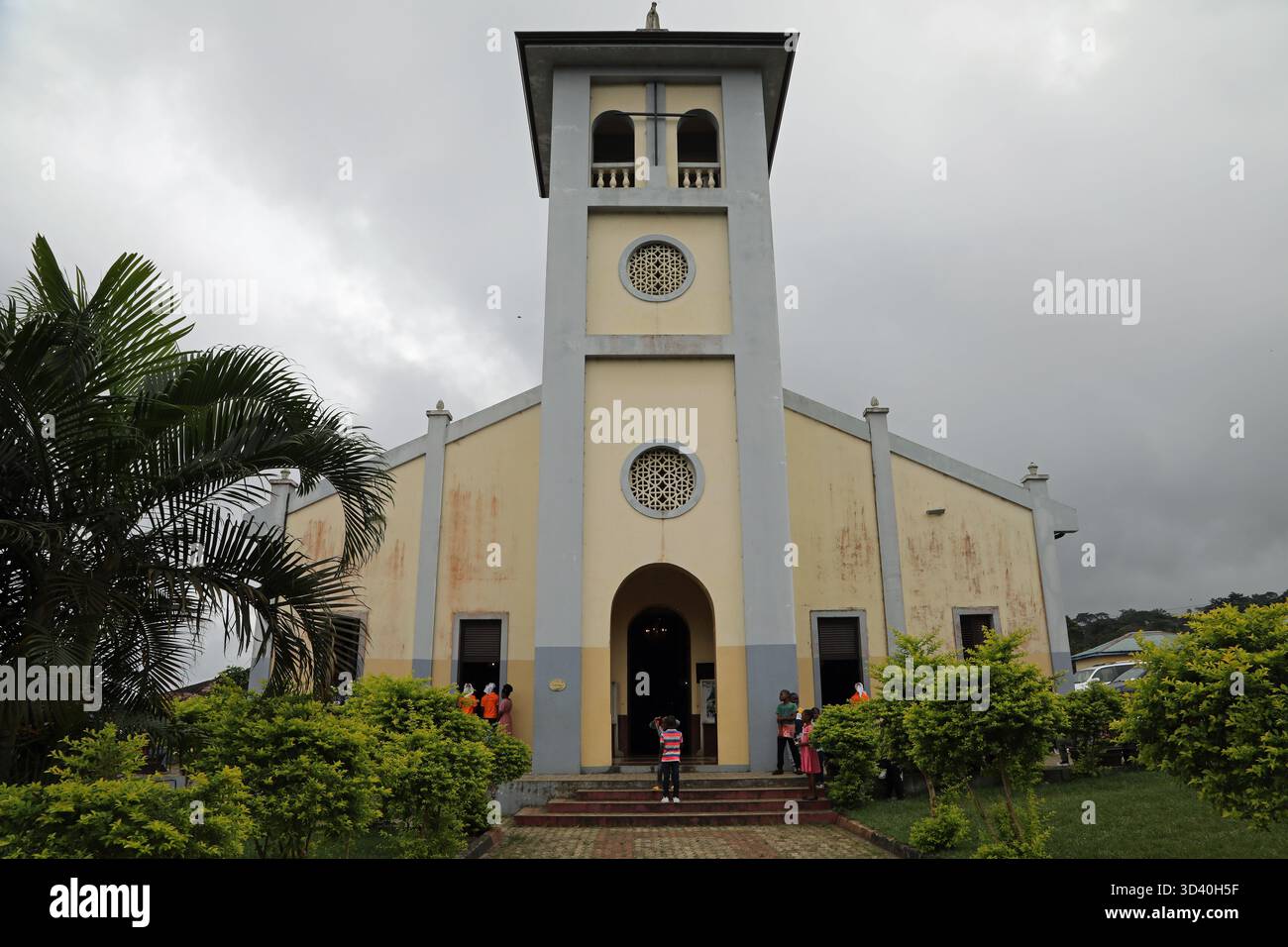Catholic church built in the 1930s at the cocoa growing region of ...