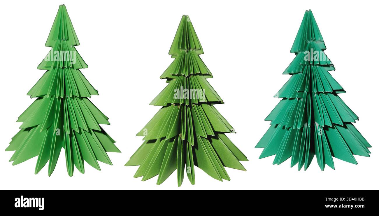 Paper handmade christmas tree Cut Out Stock Images & Pictures - Alamy
