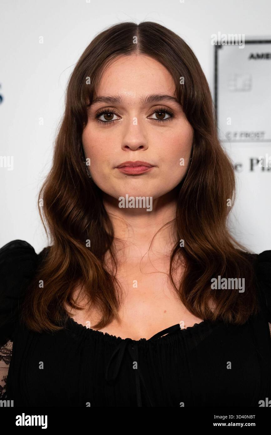 Aimee Lou Wood poses for photographers upon arrival at the Harper's ...