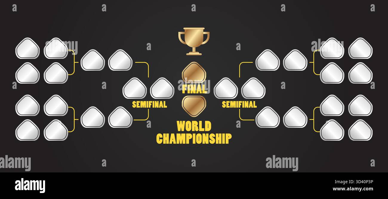 Tournament Bracket blank. World Championship. Sport game tournament ...