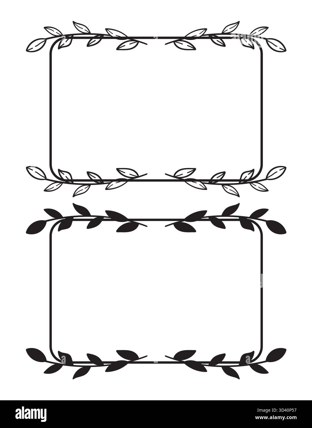 Two blank white rectangular Stock Vector Images - Alamy