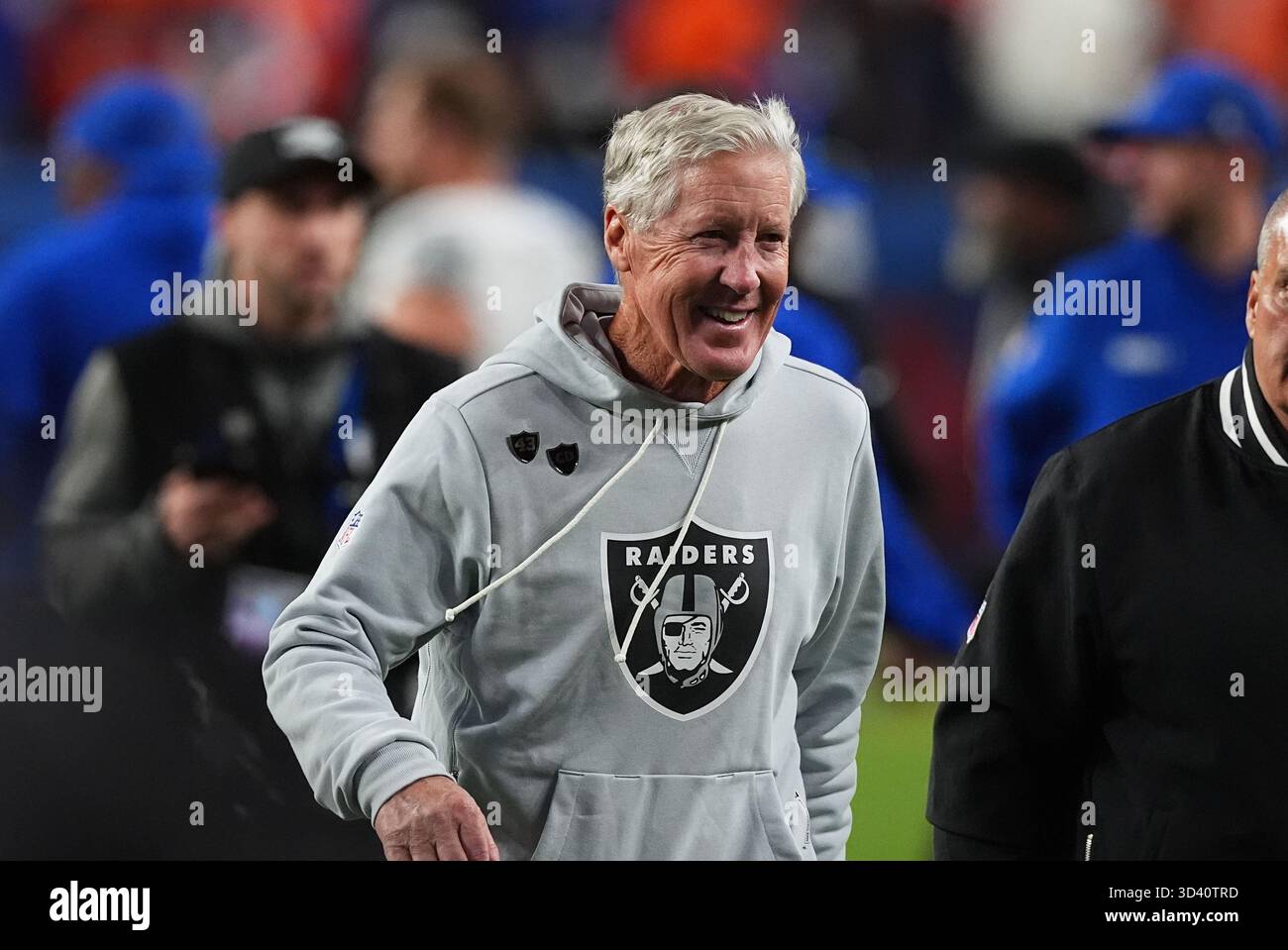 Las Vegas Raiders head coach Pete Carroll after an NFL football game ...