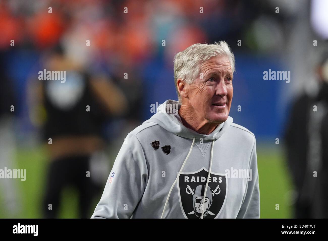 Las Vegas Raiders head coach Pete Carroll after an NFL football game ...