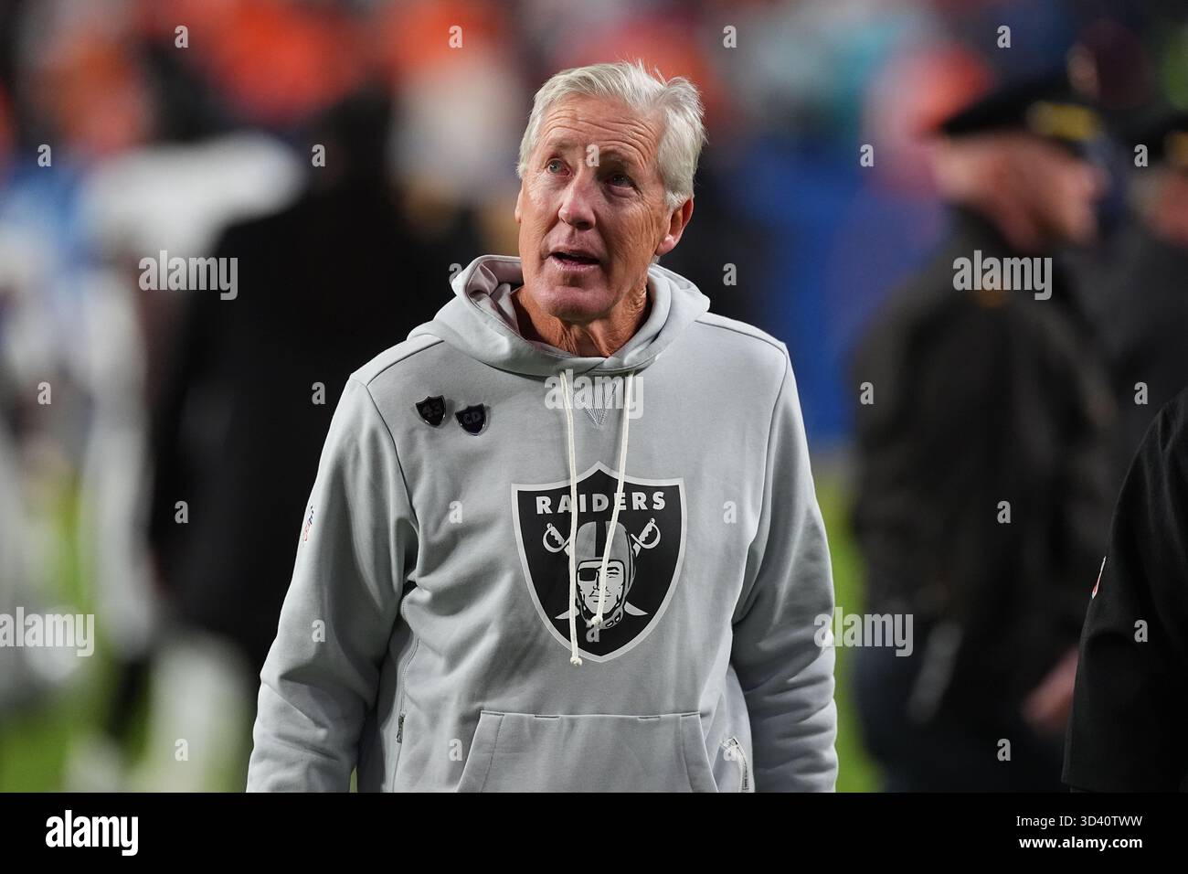 Las Vegas Raiders head coach Pete Carroll after an NFL football game ...