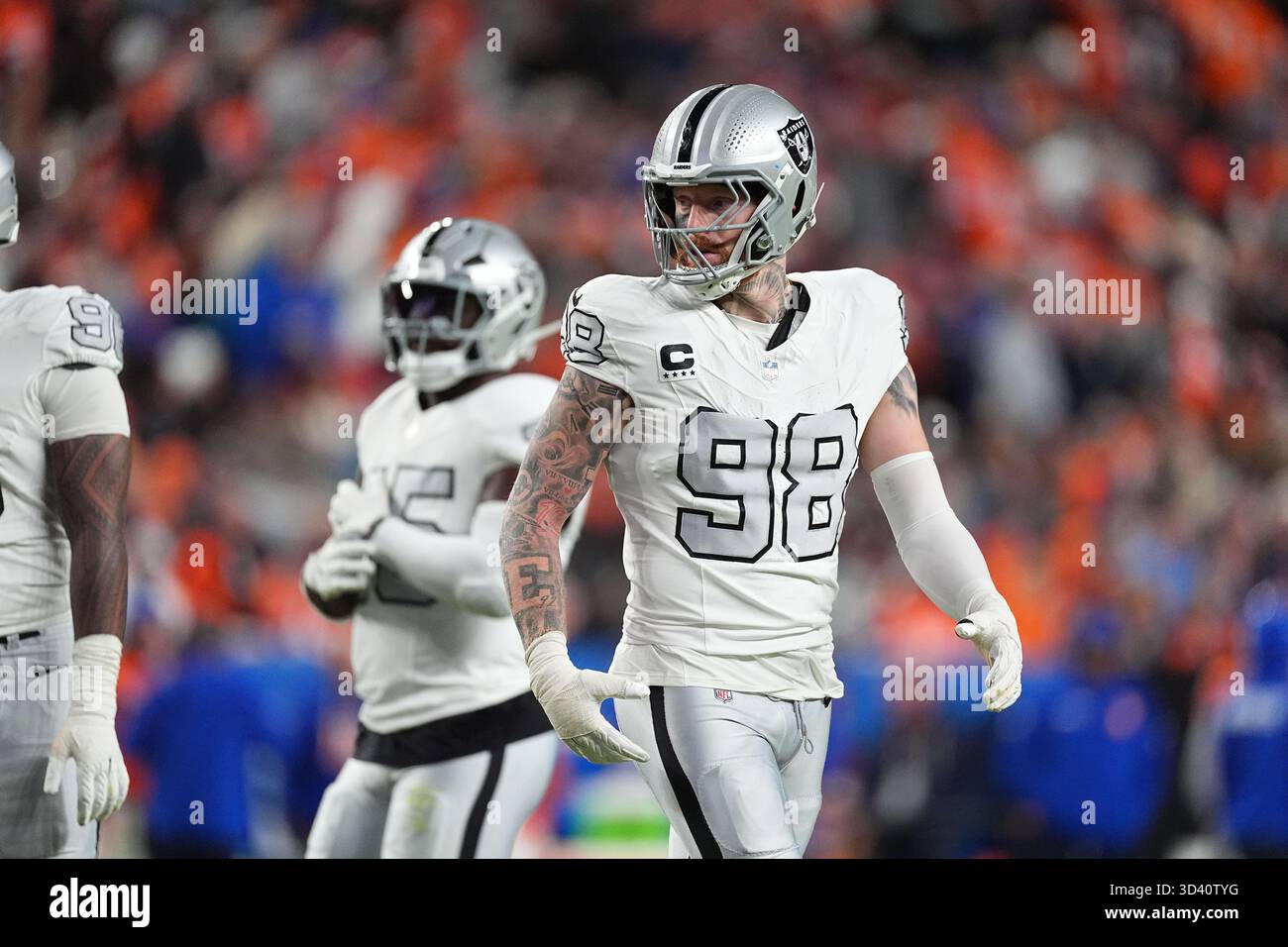 Las Vegas Raiders defensive end Maxx Crosby (98) in the second half of ...