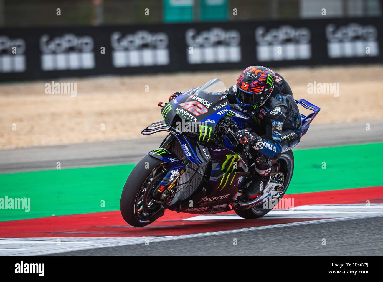 Alex Rins of Spain and Monster Energy Yamaha MotoGP in action during ...