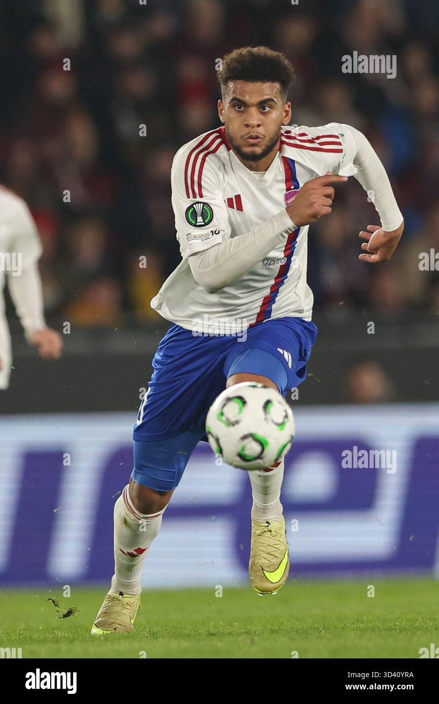 Lamine Diaby-Fadiga of Rakow Czestochowa seen in action during the UEFA ...