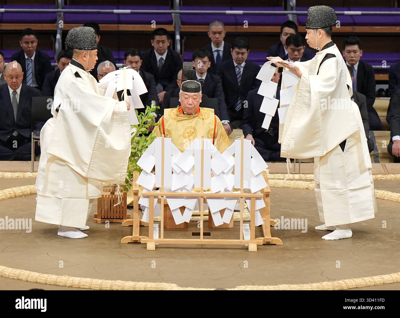 Dohyo Matsuri, a Shinto ritual for sumo wrestling, takes place on the ...