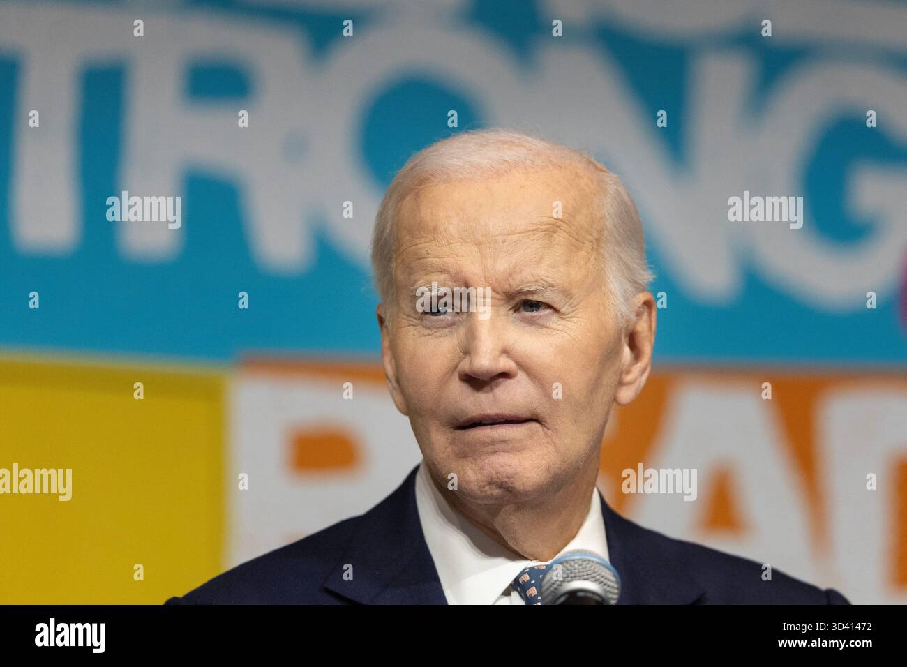 Former President Joe Biden speaks during the Ben Nelson Gala Friday ...
