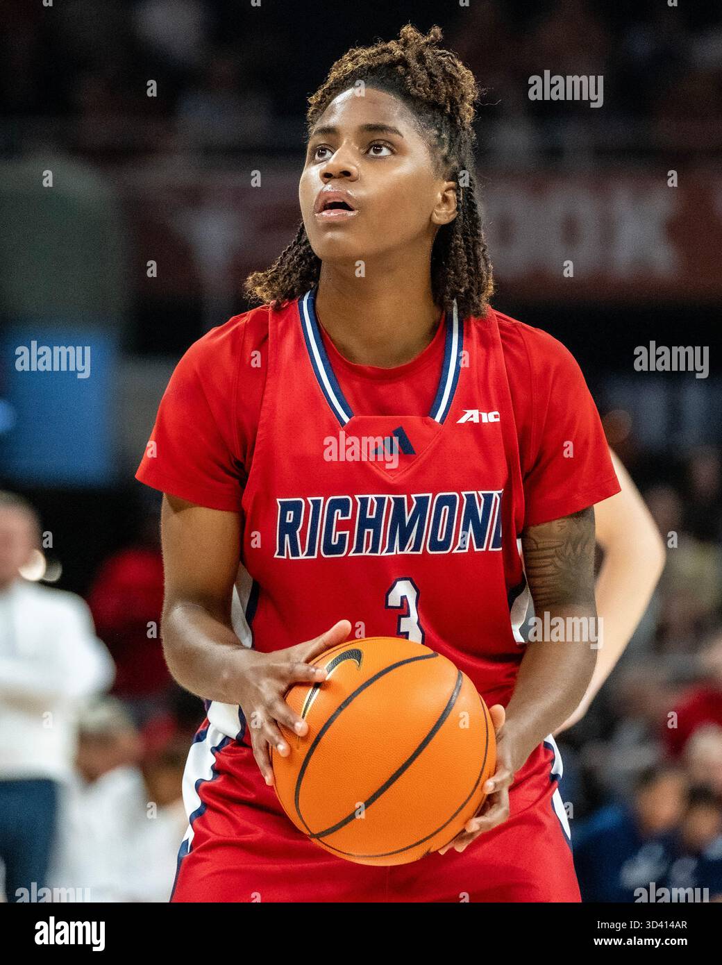 Nov 7 , 2025. Alicia Newell (3) of the Richmond Spiders in action vs ...