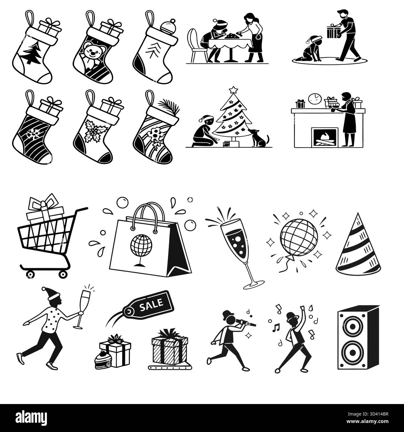 Christmas vector art Stock Vector Images - Alamy