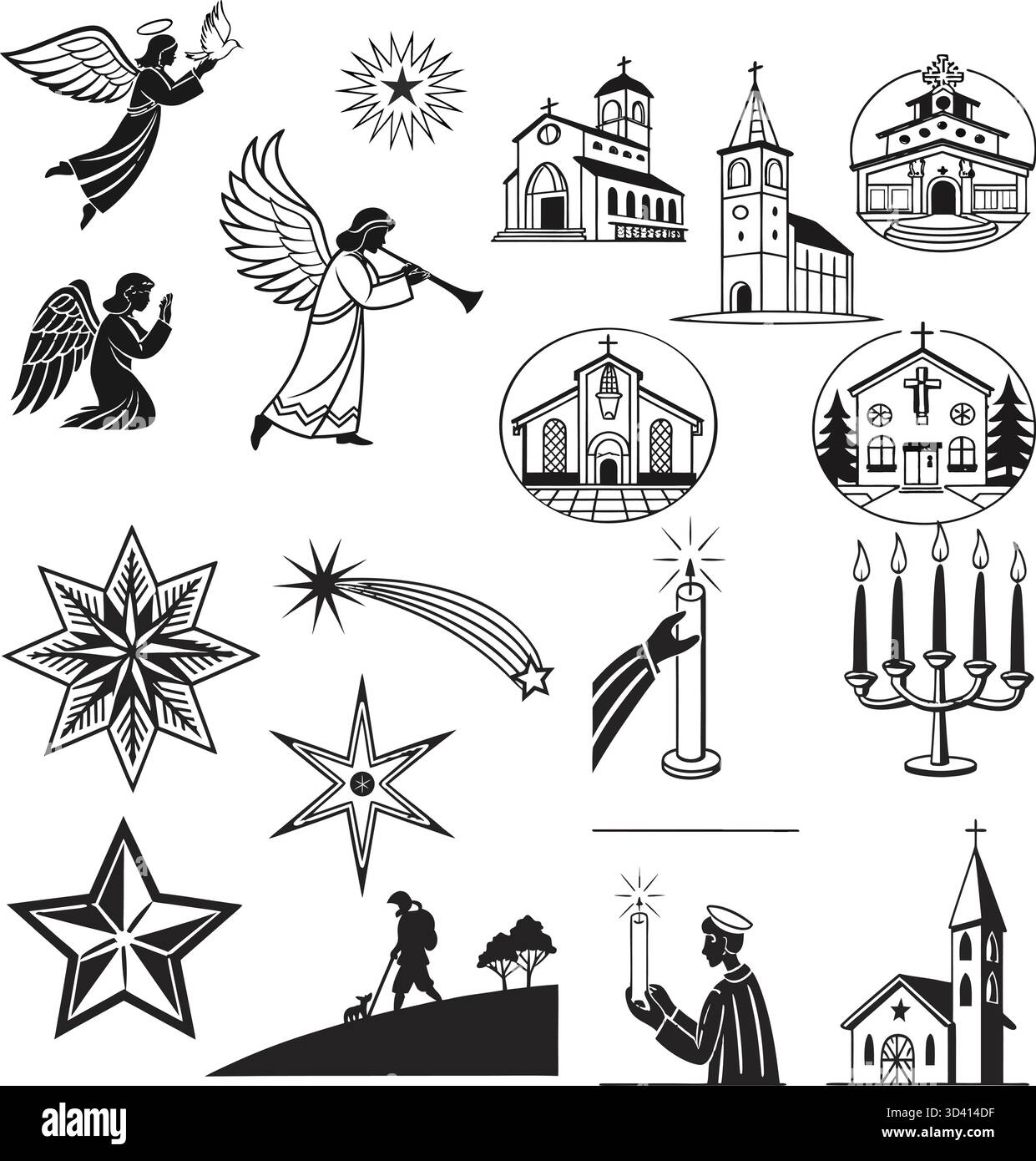 Festive gingerbread christmas decorations Stock Vector Images - Alamy