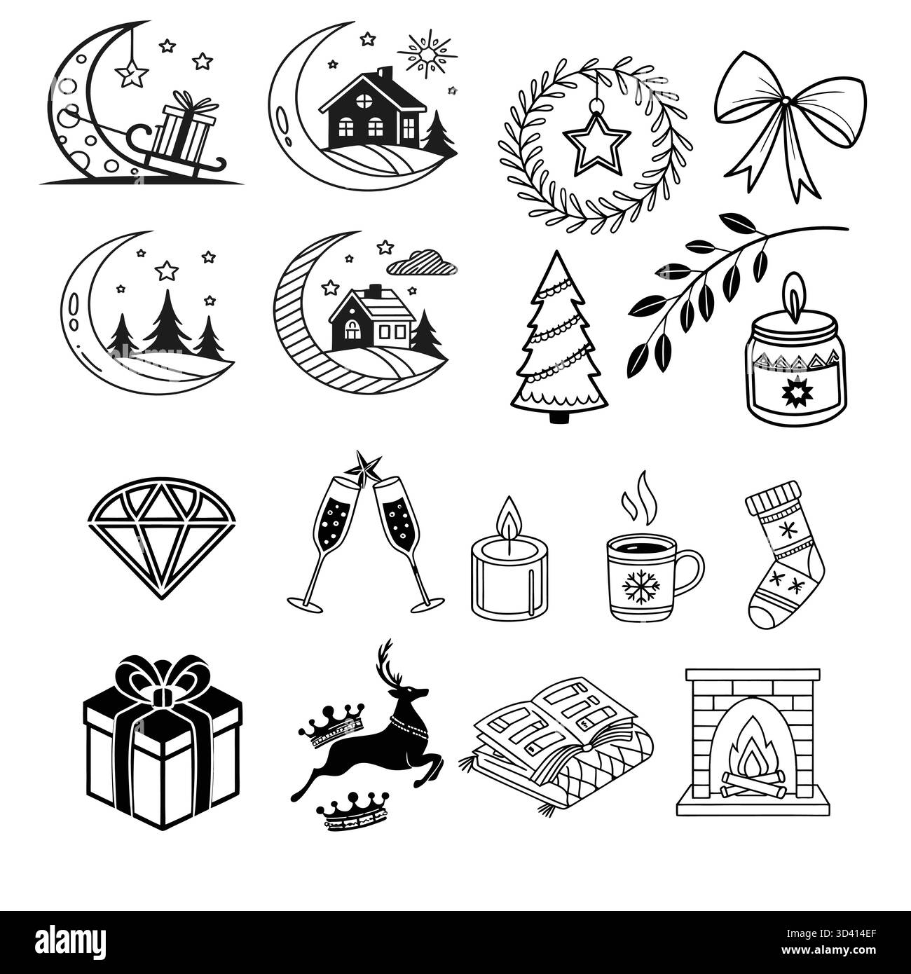 Festive cozy Stock Vector Images - Alamy