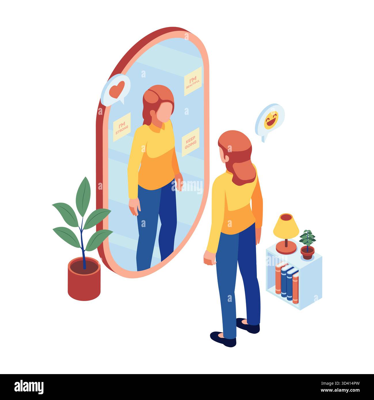 Mental health positive thinking Stock Vector Images - Alamy