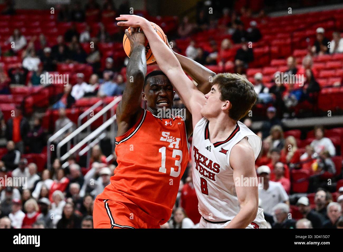 Sam Houston State forward Isaiah Manning (13) drives the ball upcourt ...