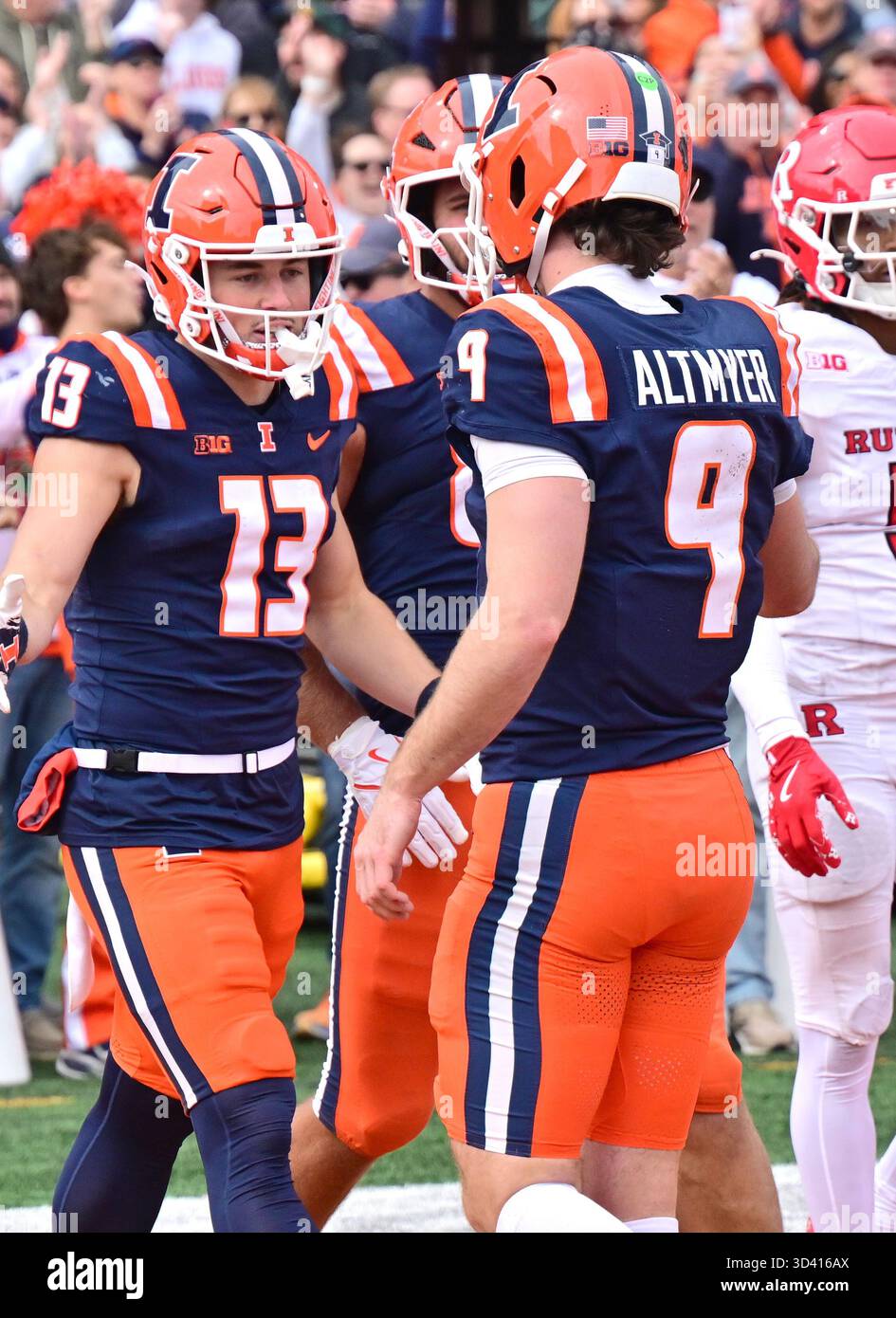 CHAMPAIGN, ILL - NOVEMBER 01: Illinois wide receiver Hudson Clement (13 ...