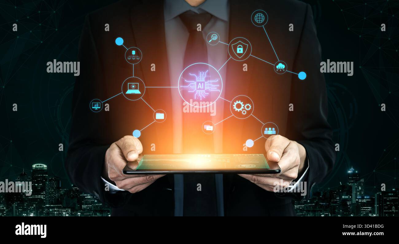 AI network system connects data, security, communication, and ...