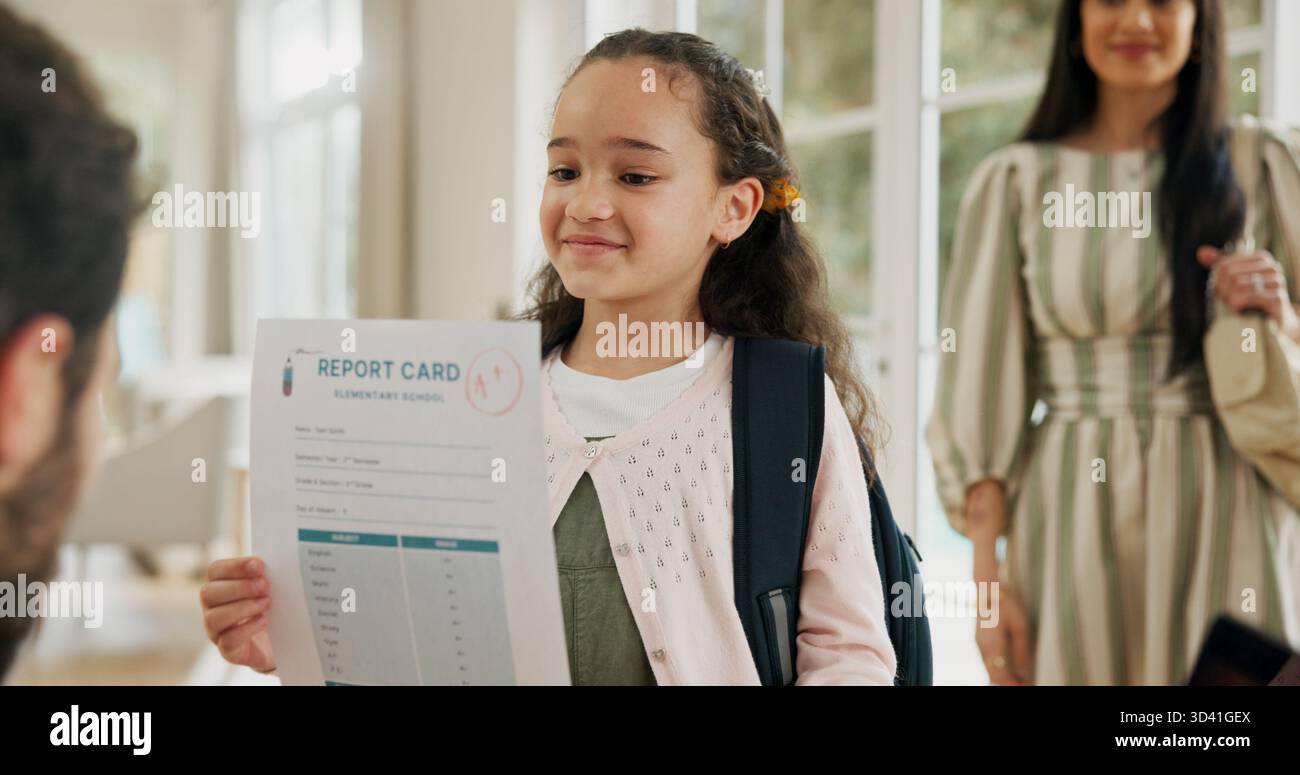 Smiling parents report card hi-res stock photography and images - Alamy