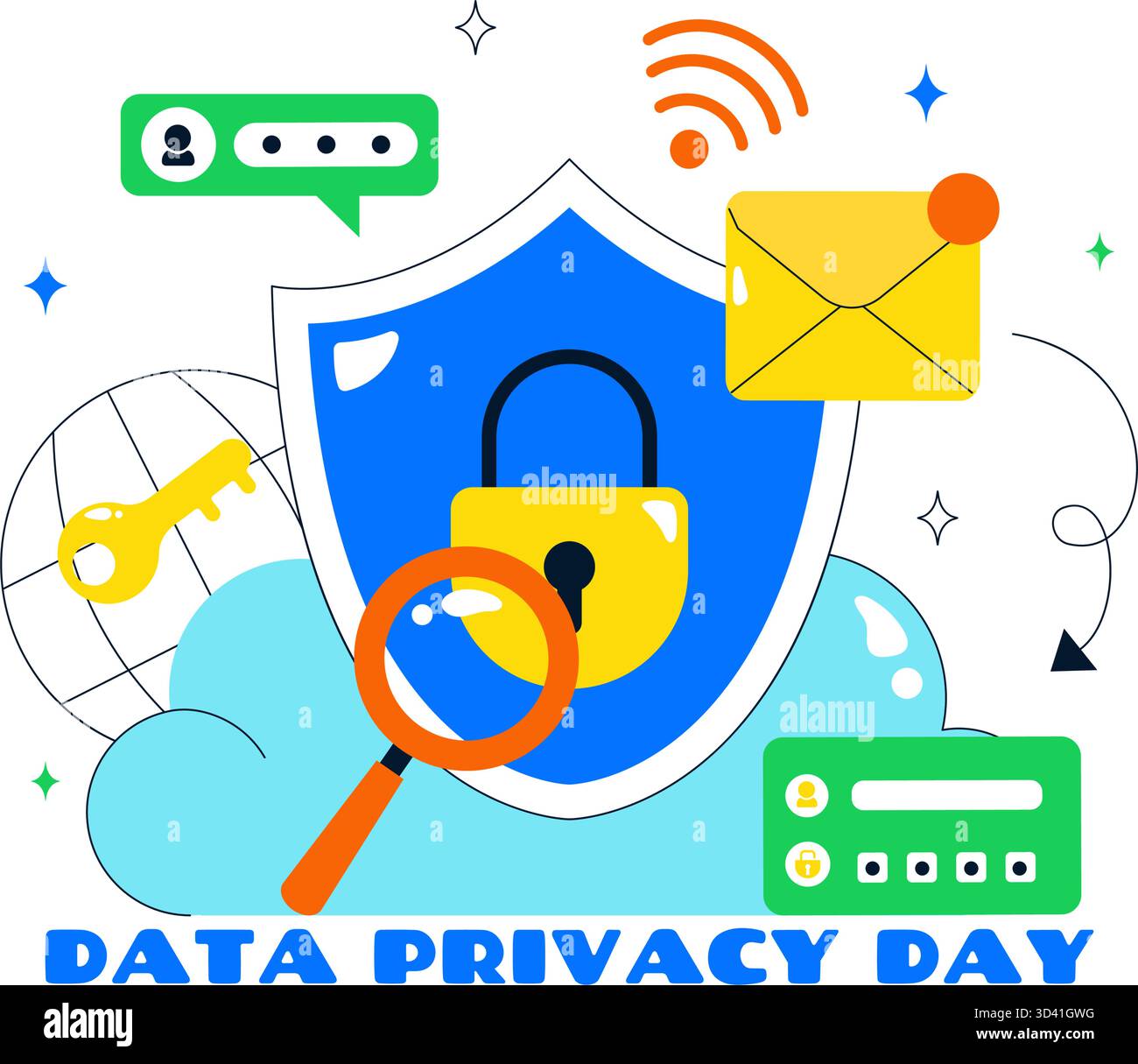 Information online confidential on Stock Vector Images - Alamy