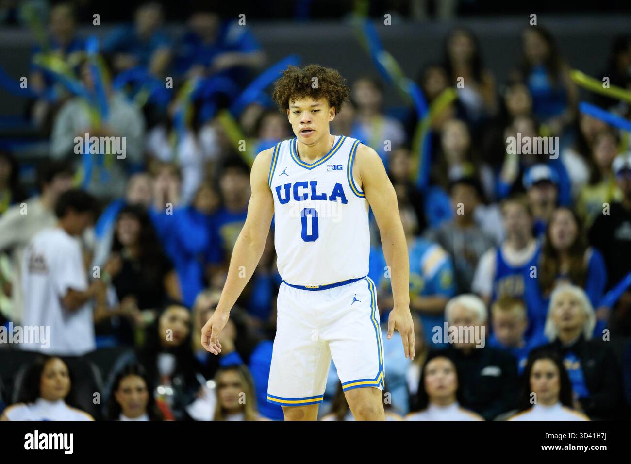 UCLA guard Trent Perry looks on during the second half of an NCAA ...