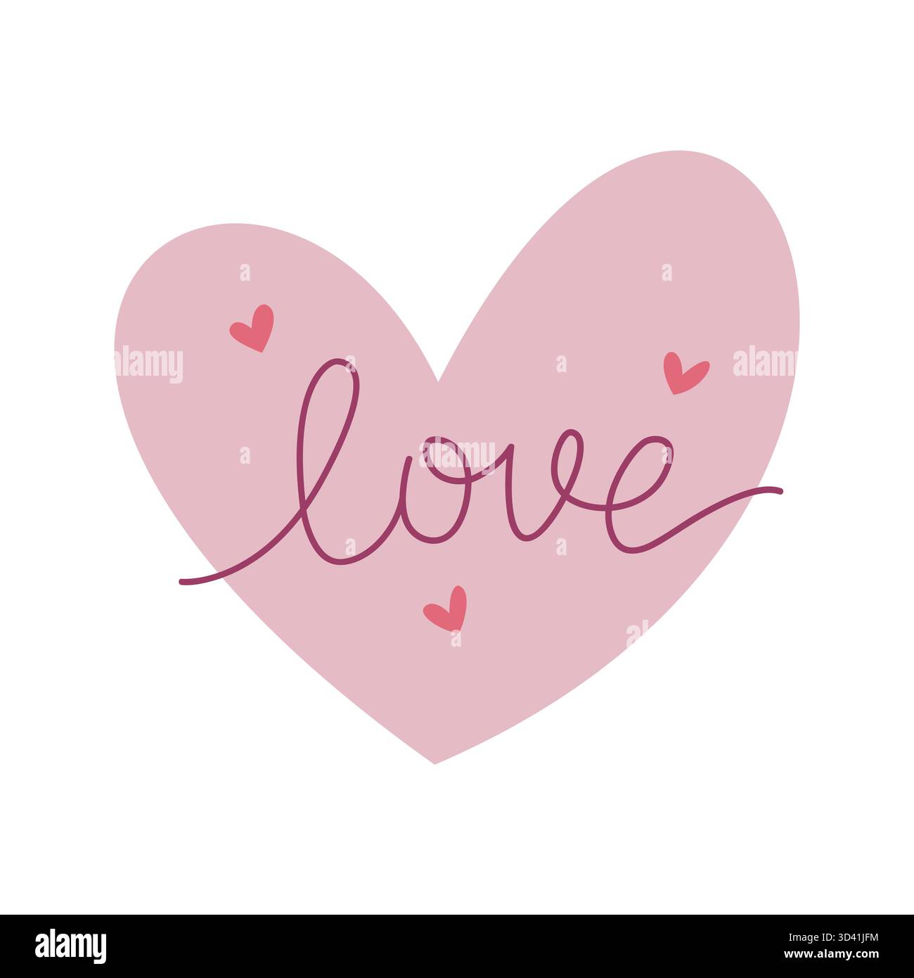 Love hand lettering digital Stock Vector Images - Alamy