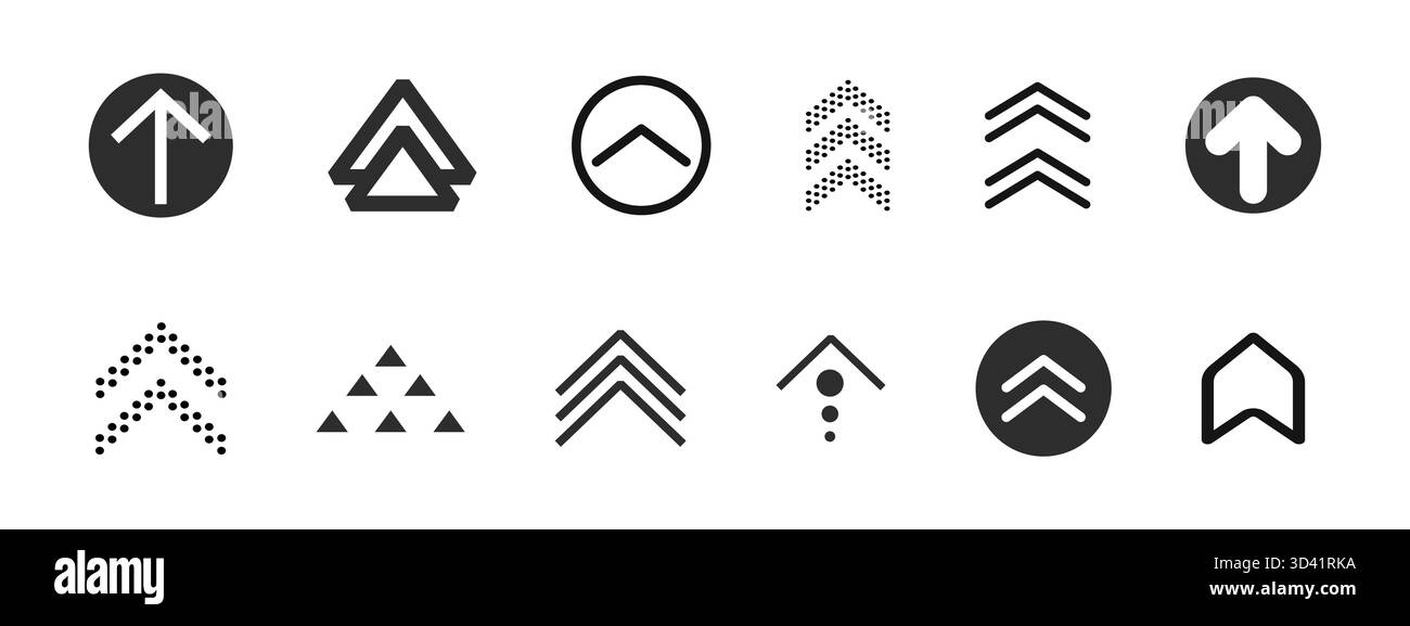 Swipe arrow, scroll or slide button. Set simple modern for social media ...