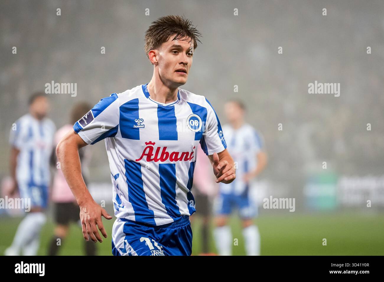 Odense, Denmark. 07th, November 2025. Max Ejdum (18) of Odense BK seen ...