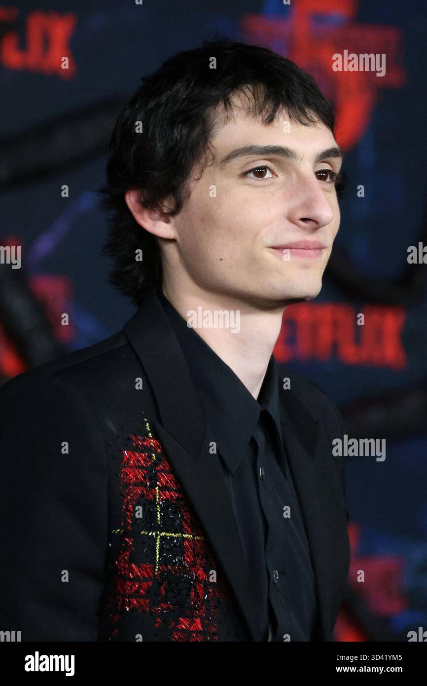 LOS ANGELES - NOV 6: Finn Wolfhard at the Stranger Things Season 5 Series Premiere at the TCL ...