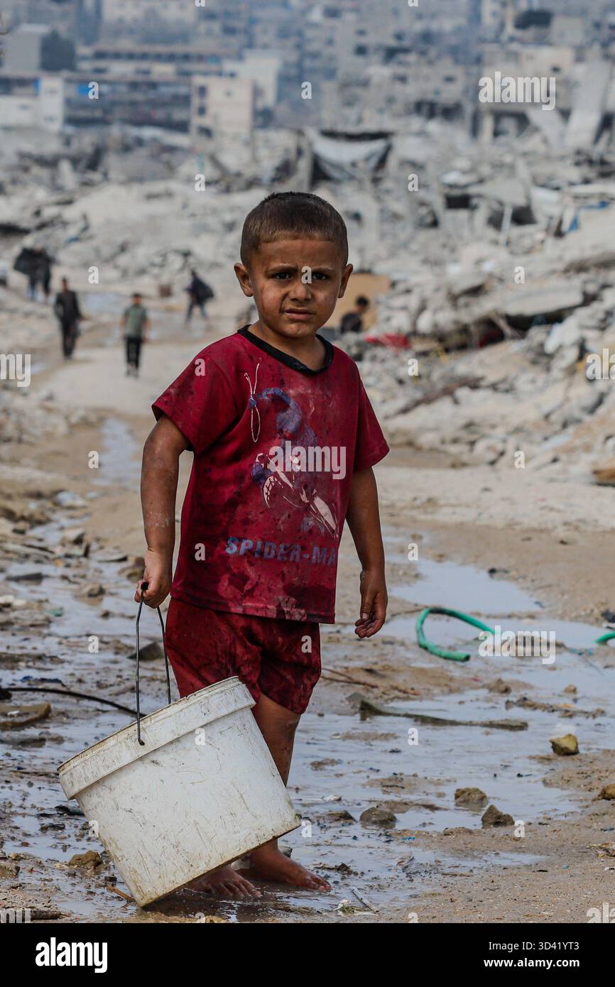 With water networks destroyed and infrastructure collapsed, children ...