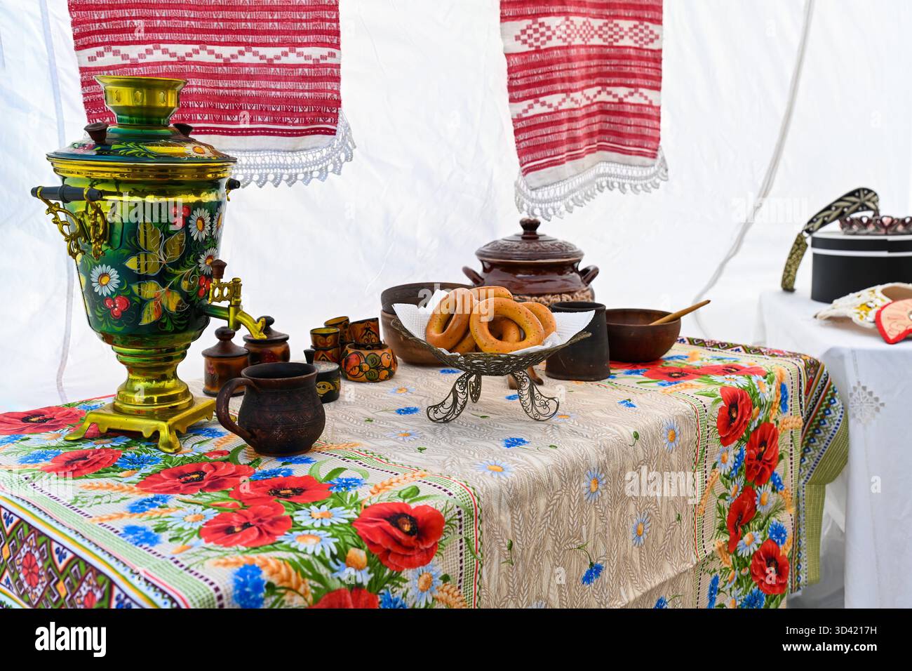 Samovar on table village folklore hi-res stock photography and images ...