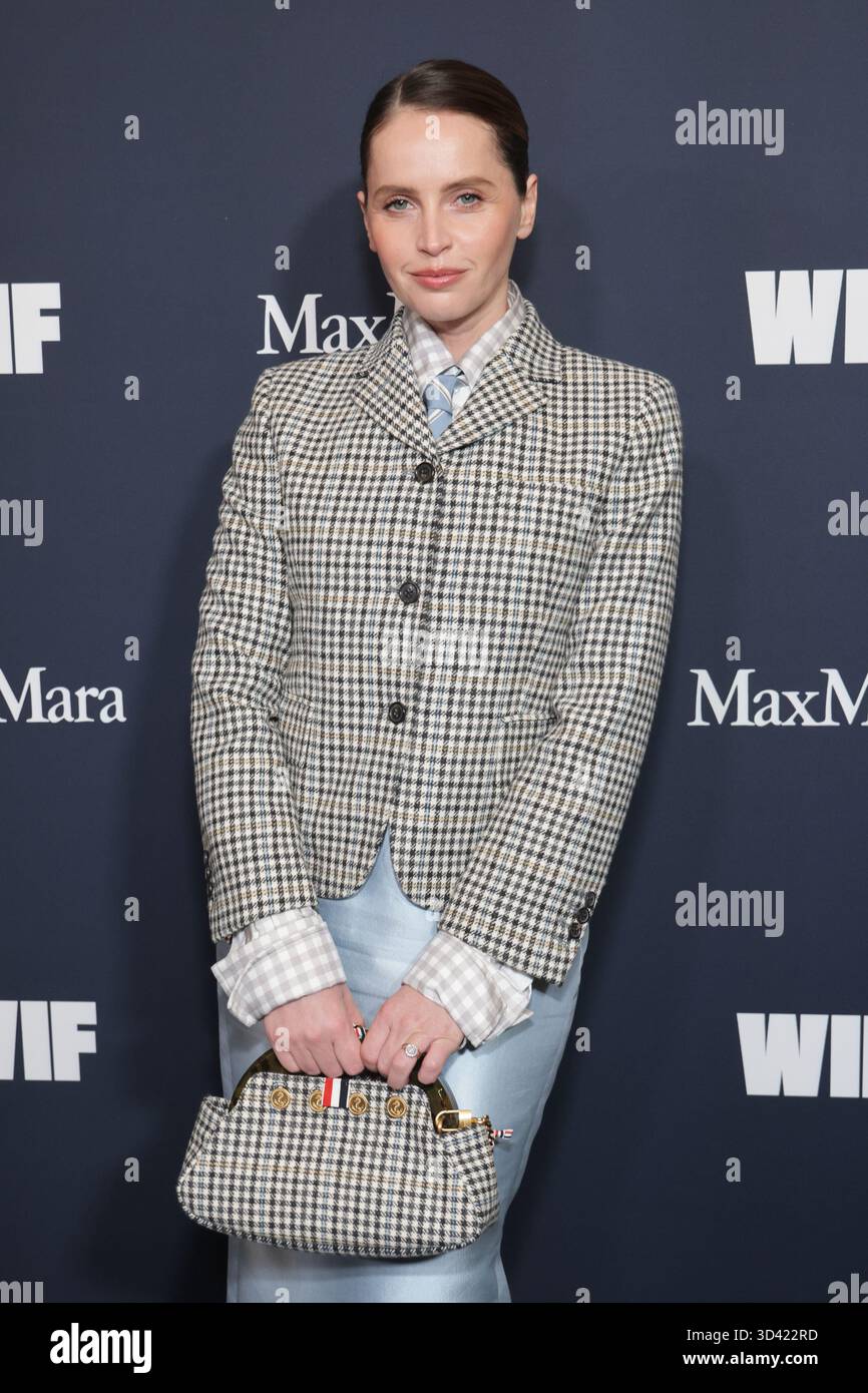 Felicity Jones attends the 2025 WIF Honors Presented By Max Mara at the ...