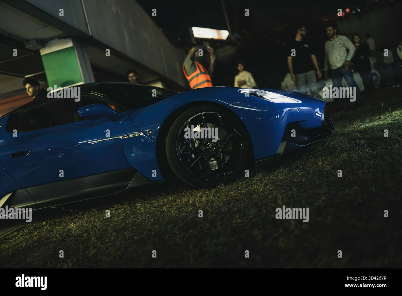 Milan, italy 28 october 2025: ford gt supercar parked on grass at a ...