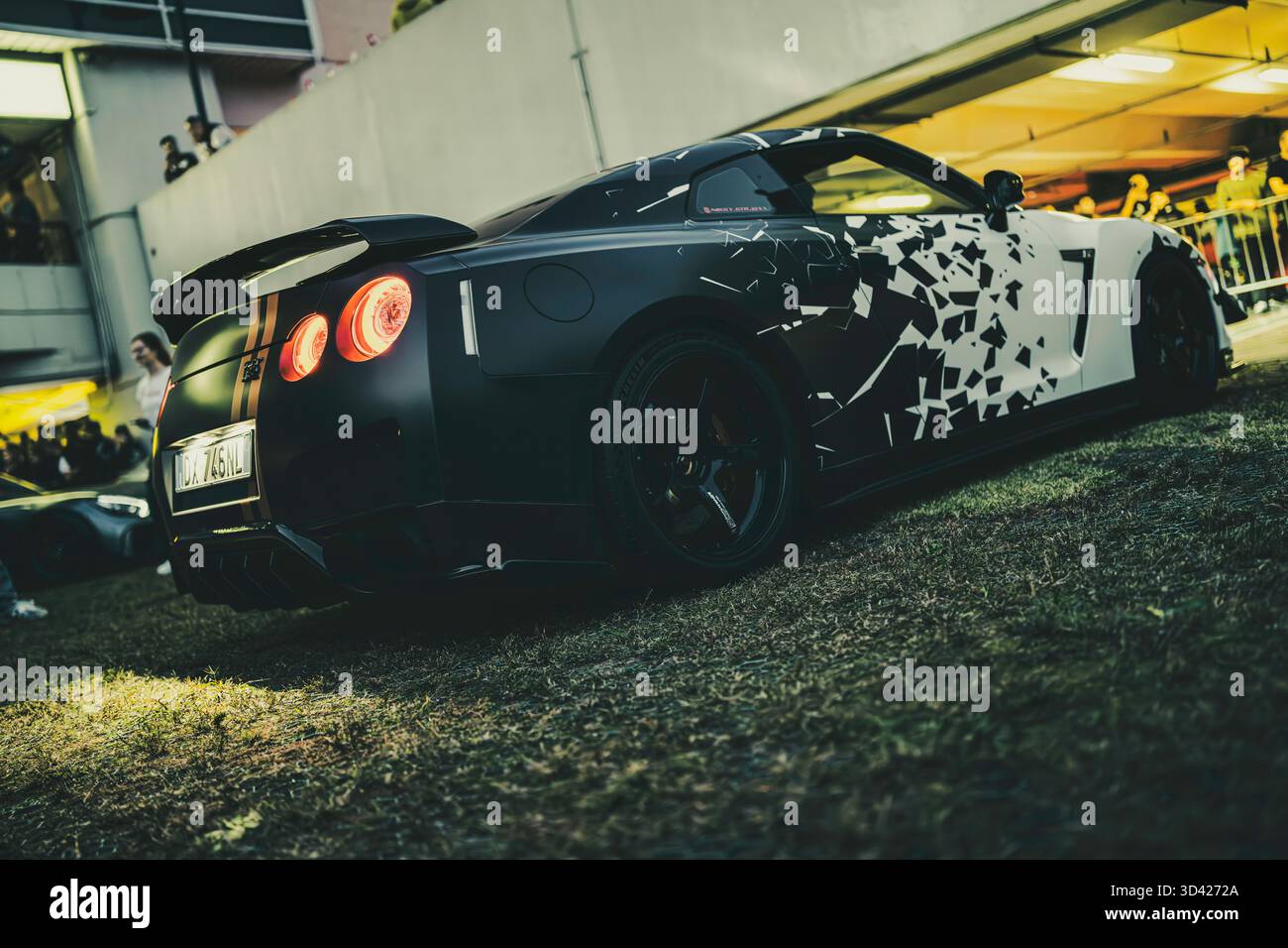 Milan, italy 28 october 2025: nissan gt-r showcasing a unique ...
