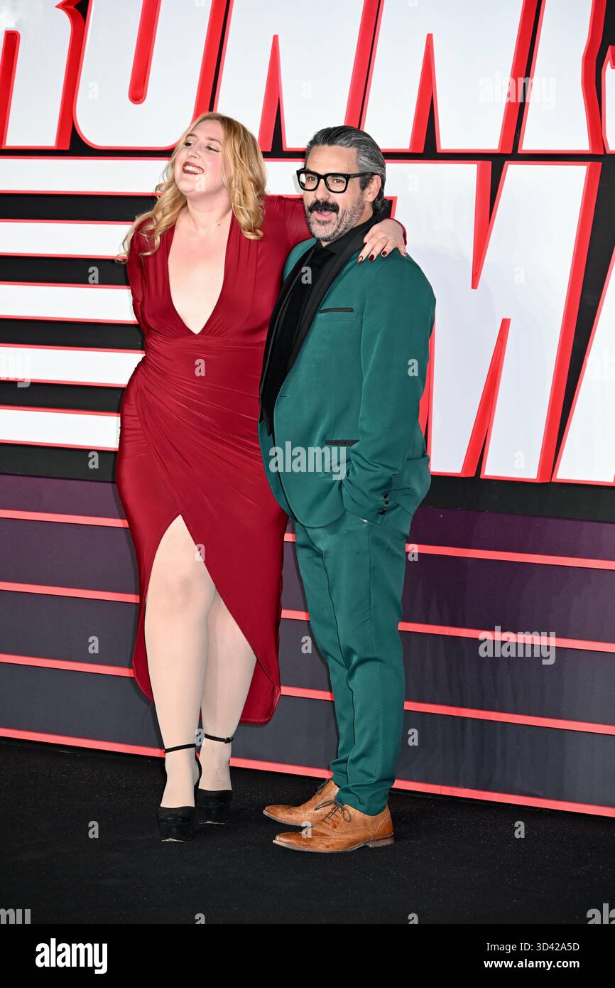 Honey Ross, Gav Murphy. The Running Man UK Premiere, Odeon Luxe ...