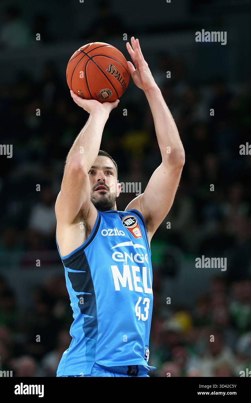 Chris Goulding of Melbourne United shoots during the NBL Round 8 match ...