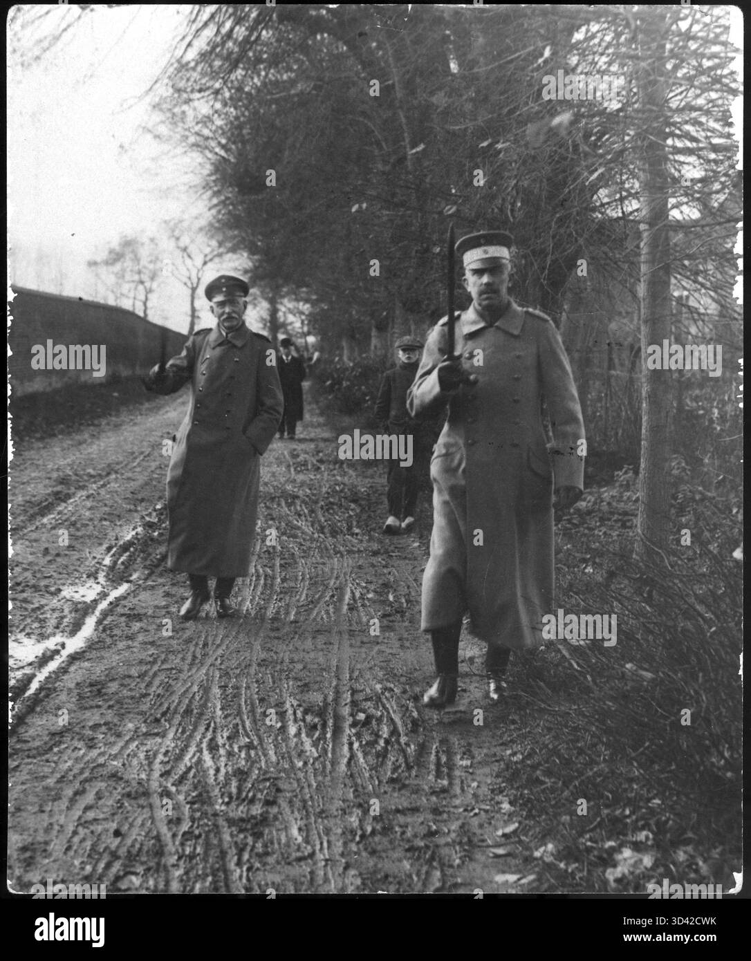This 1918 photograph captures the aftermath of World War I, showing ...