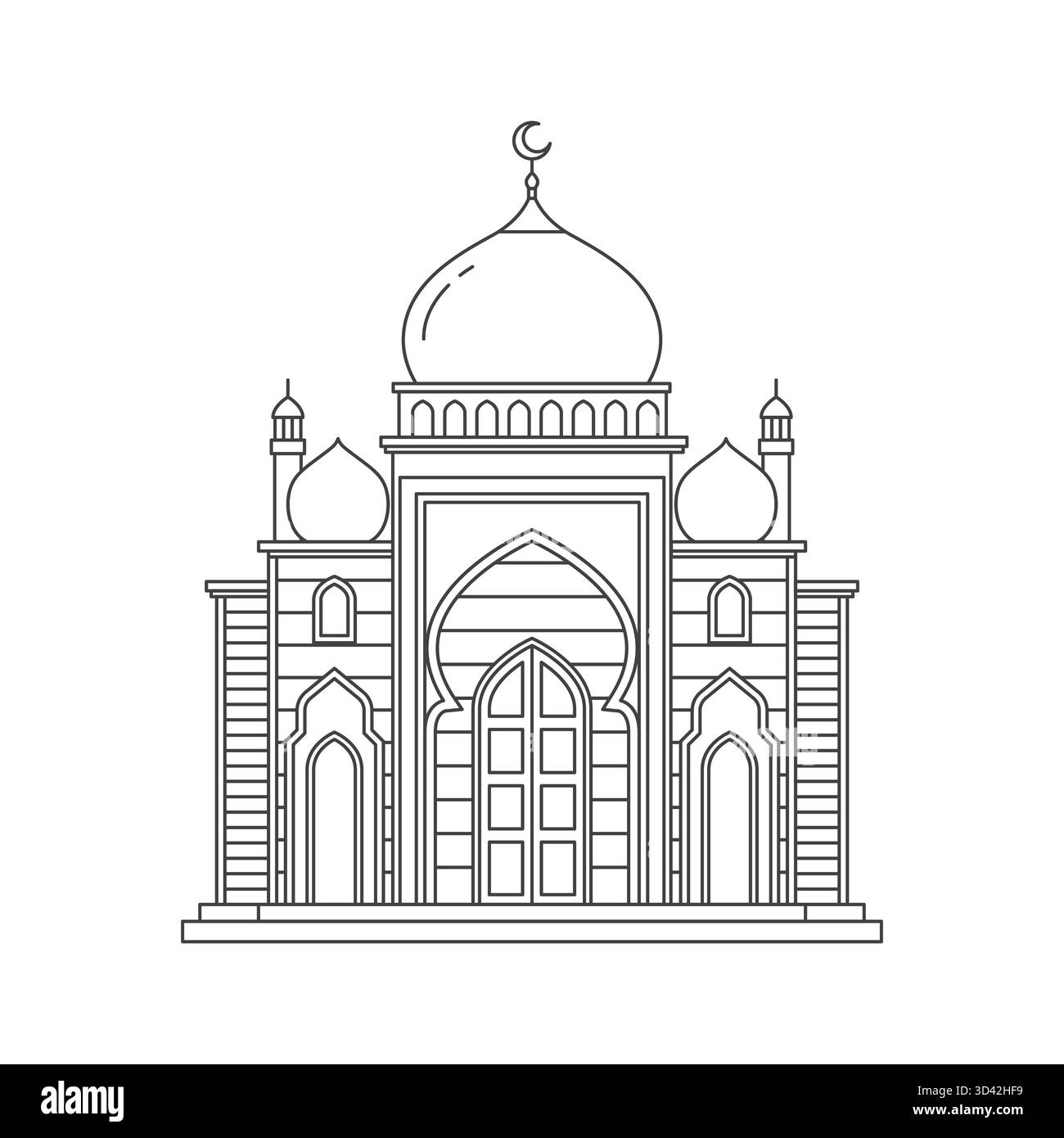 Minaret of central mosque Stock Vector Images - Alamy