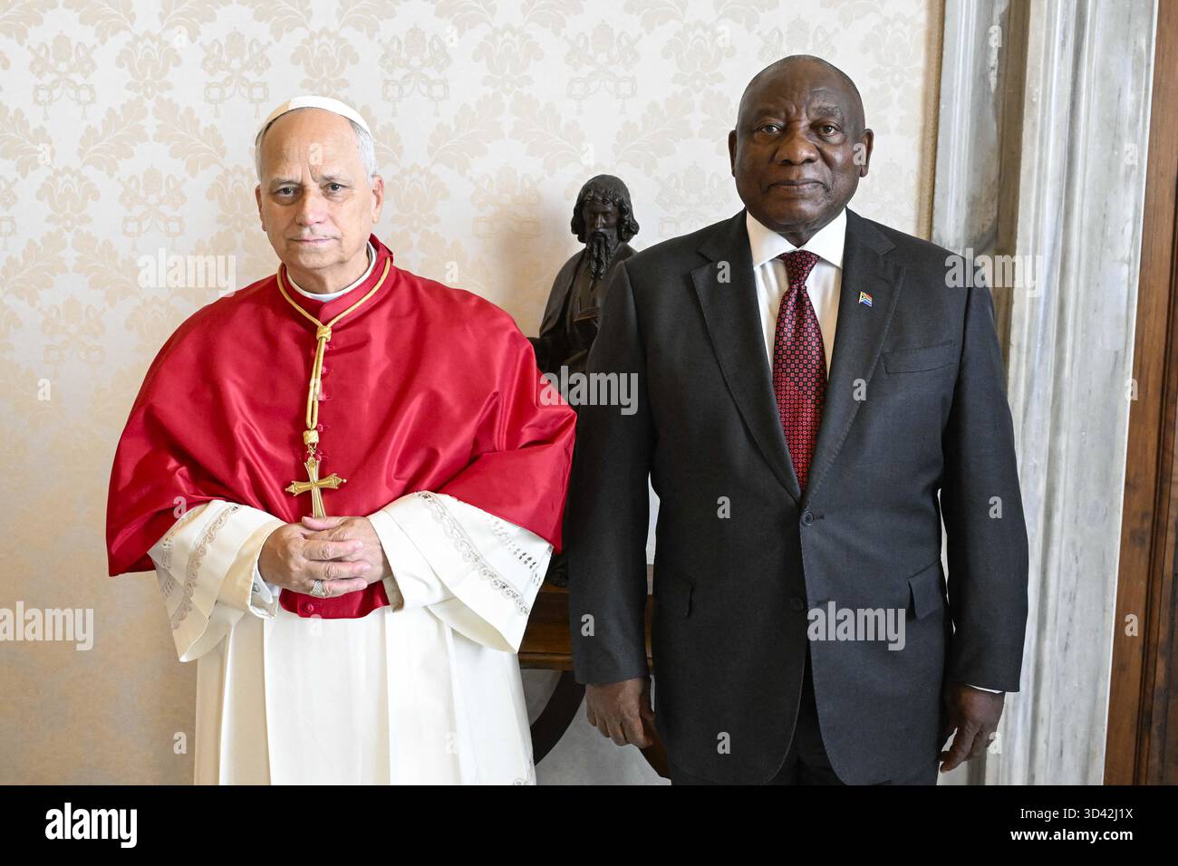 Pope Leo XIV meets Matamela Cyril Ramaphosa, president of South Africa ...