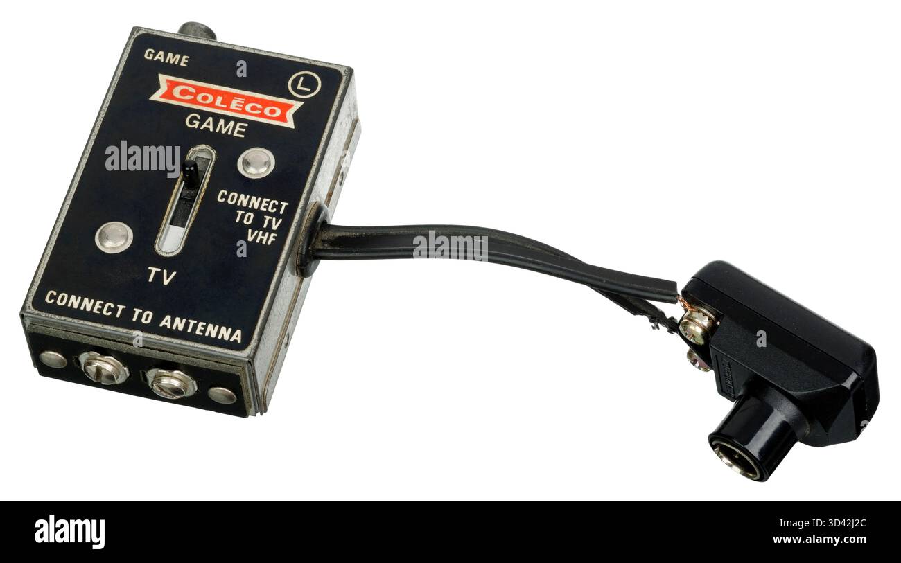 1980s ColecoVision RF adapter switch box for switching between ...