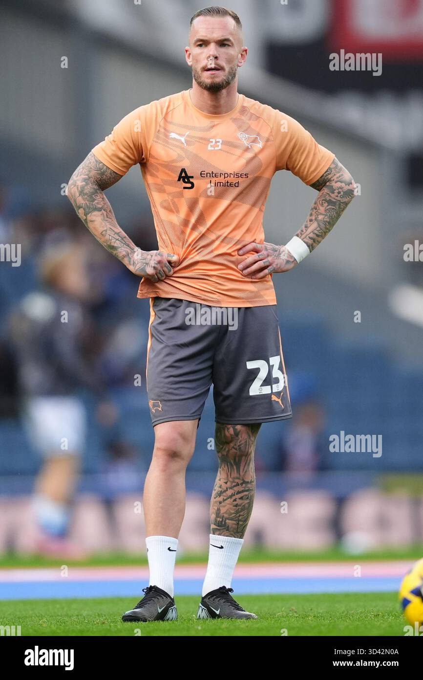 Derby County's Joe Ward during the Sky Bet Championship match at Ewood ...