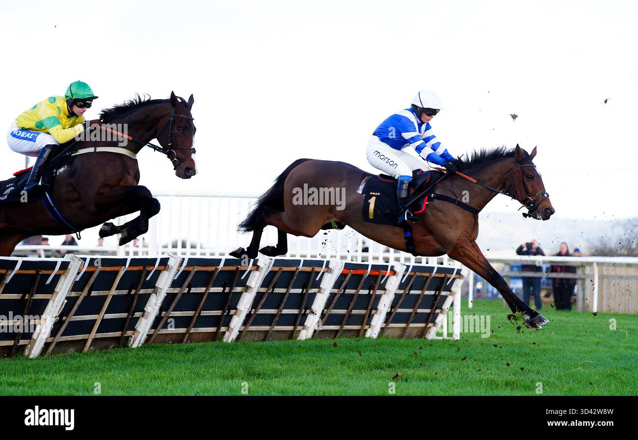 Fasol ridden by Miss Olive Nicholls on their way to winning the ...