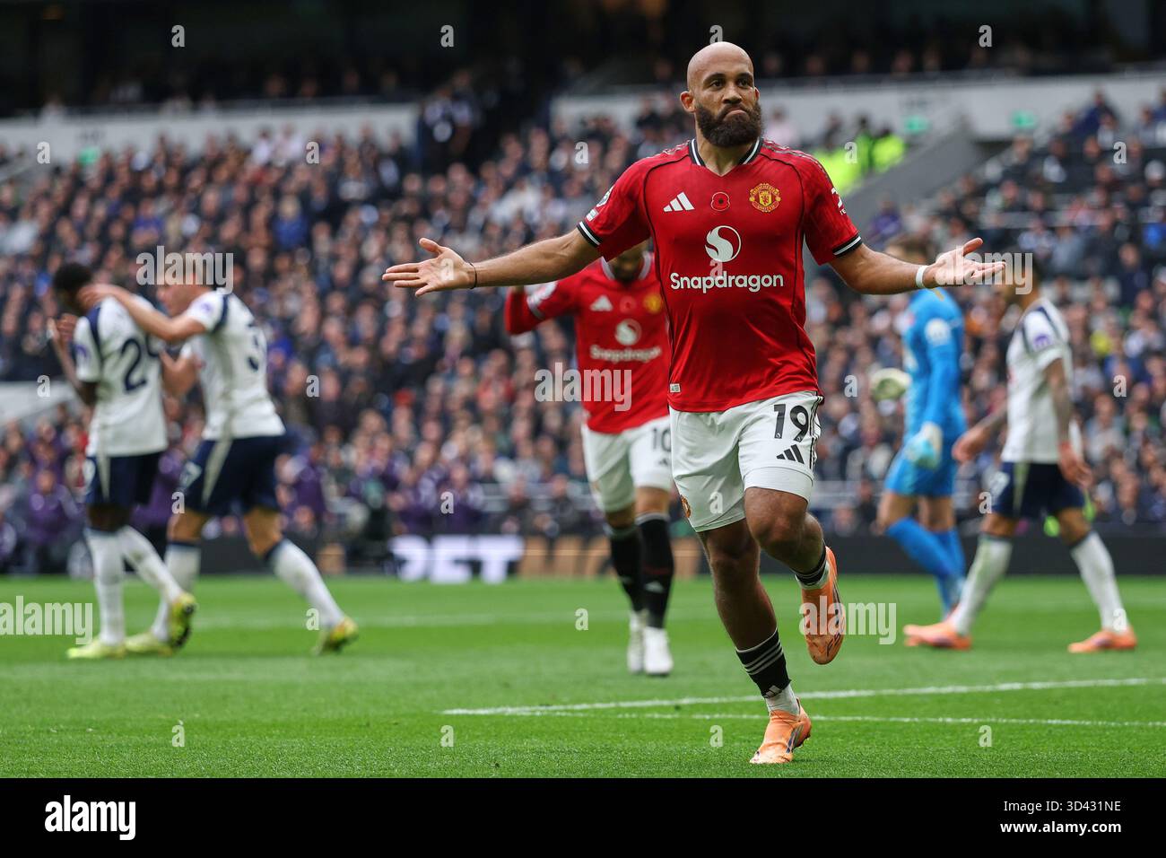 Manchester United's Bryan Mbeumo celebrates after scoring his side's ...