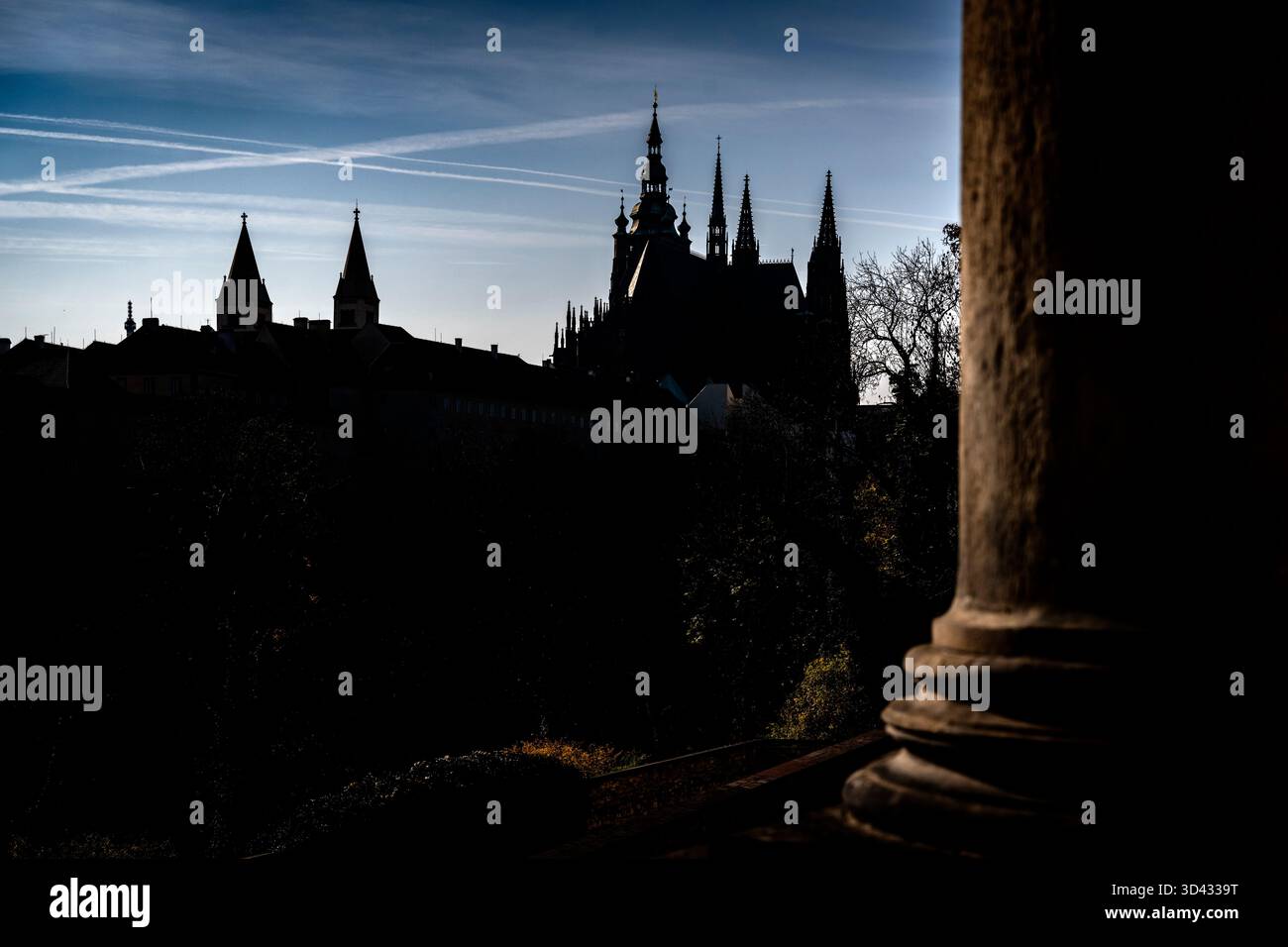 View of Prague Castle from the Queen Anne's Summer Palace on November 7 ...