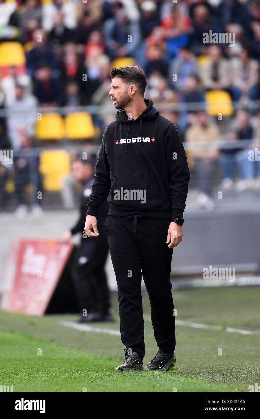 Gregory POIRIER (Entraineur Red Star) during the Ligue 2 BKT match ...