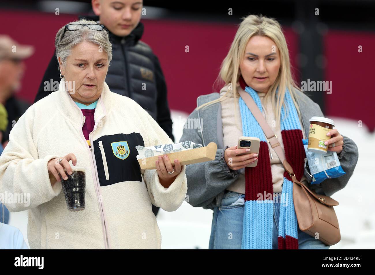 Burnley fans in the stands during the Premier League match at the ...