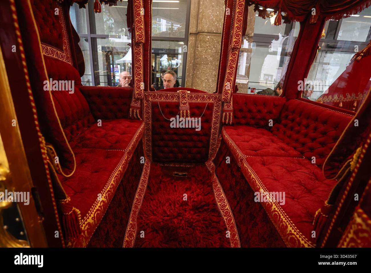 Gilded carvings and intricate paintings on the historic state coach ...
