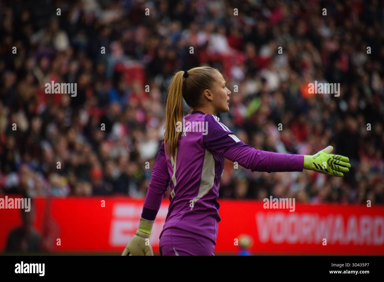 Goalkeeper Regina Van Eijk (1 Ajax) during the game between Ajax and ...