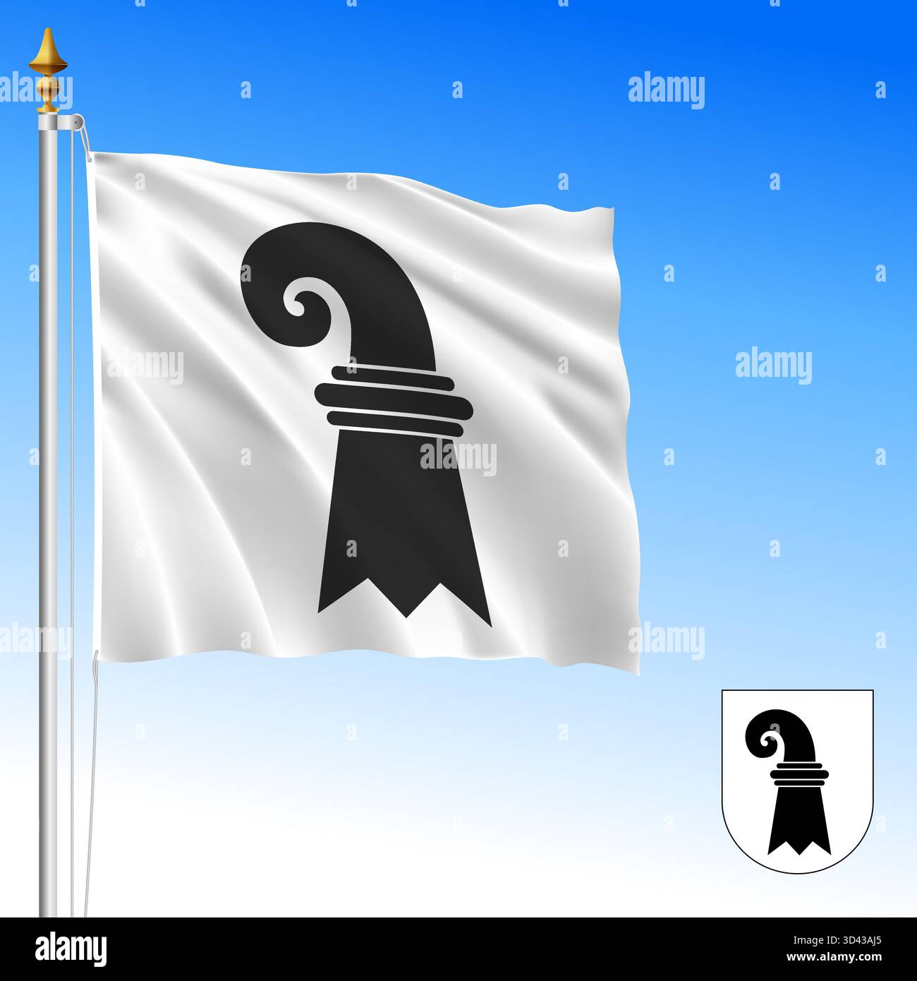 Basel-Stadt - Basel-City, cantonal and regional flag, Switzerland ...