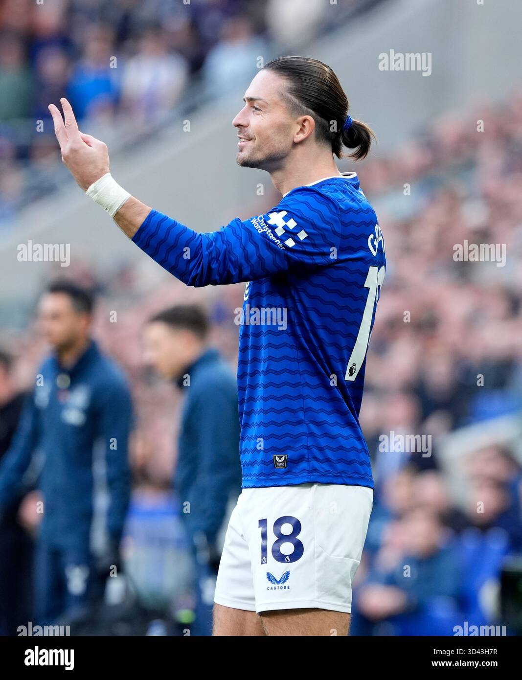 Everton's Jack Grealish during the Premier League match at the Hill ...