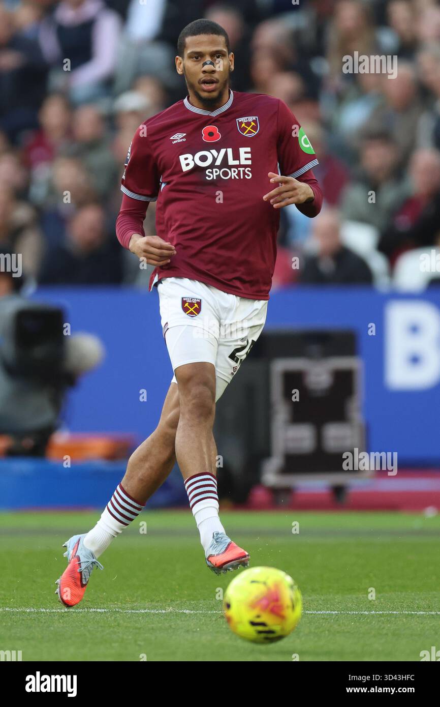 West Ham United's Jean-Clair Todibo during the Premier League match at ...